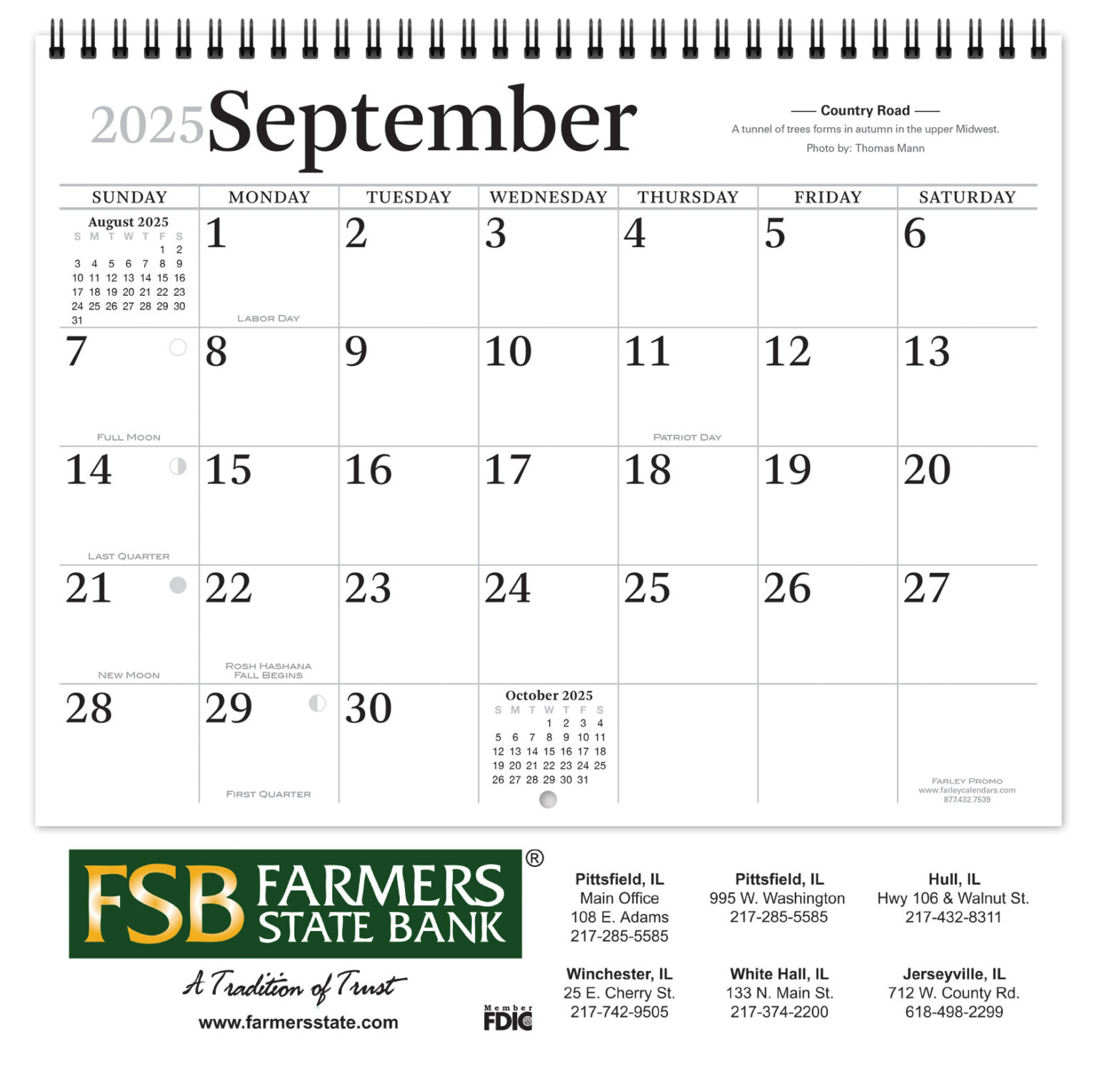 Country Roads Promotional Calendar | The Farley Calendar Company