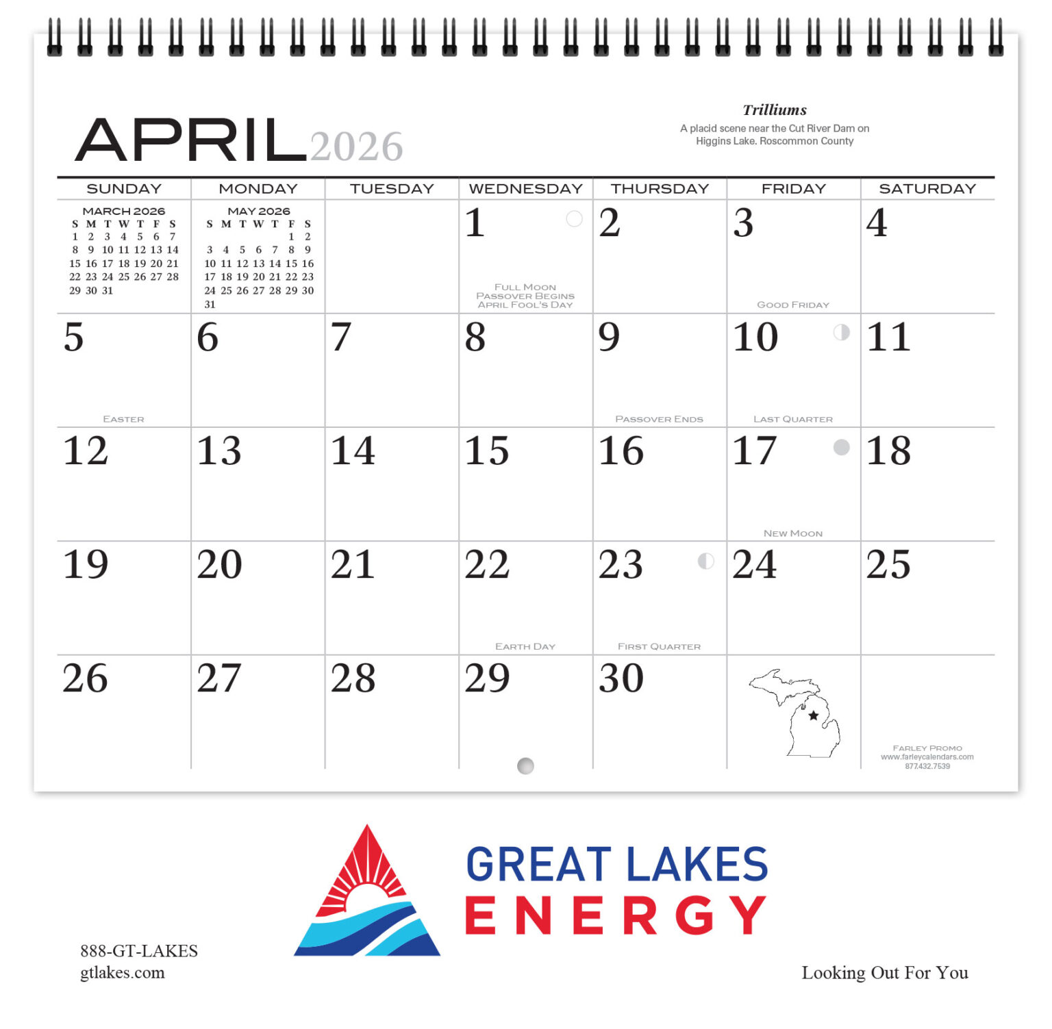 Michigan Promotional Calendar | Farley Promo